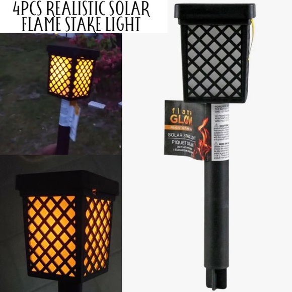 Flame Glow | Accents | 4 Flame Glow Realistic Fire Flicker Effect Solar ...